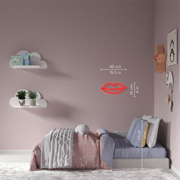 Kissy Lips - Signe en néon LED – YELLOWPOP